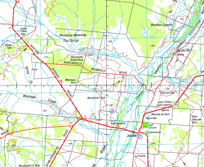 Jundah 1-250,000 Topographic Map - Maps, Books & Travel Guides