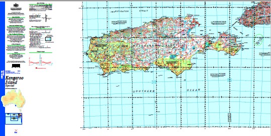 Kangaroo Island Special 1-250,000 Topographic Map - Maps, Books ...