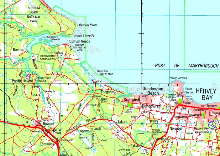Maryborough 1-250,000 Topographic Map - Maps, Books & Travel Guides
