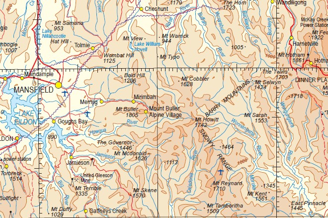 Melbourne 1-1,000,000 Topographic Map Geoscience Australia - Maps ...