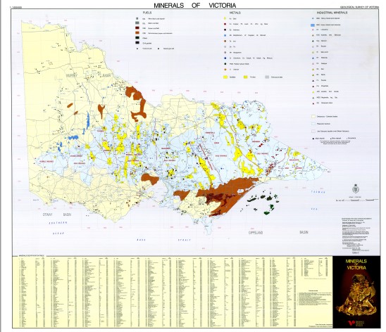 A Minerals of Victoria Poster - Maps, Books & Travel Guides