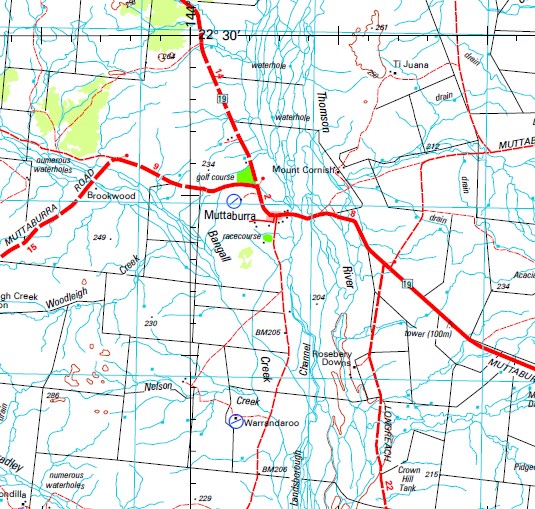 Muttaburra 1-250,000 Topographic Map - Maps, Books & Travel Guides