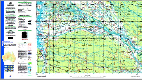 Normanton 1-250,000 Topographic Map Geoscience Australia - Maps, Books ...