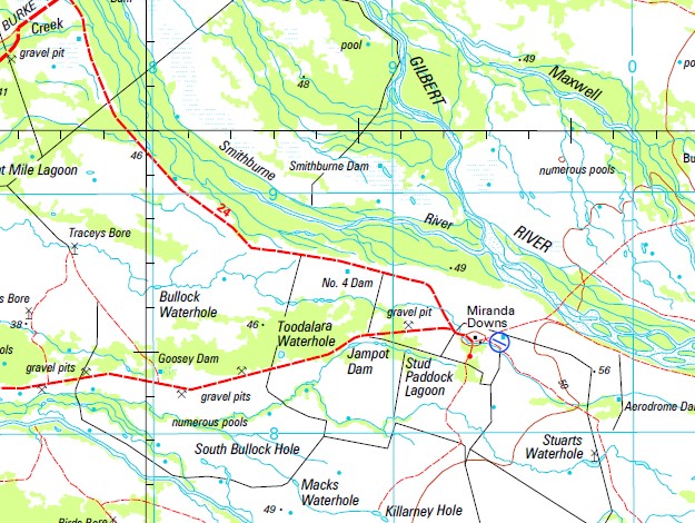 Normanton 1-250,000 Topographic Map Geoscience Australia - Maps, Books ...