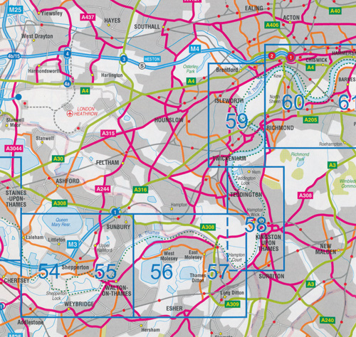 Thames Path Adventure Map Booklet A-Z - Maps, Books & Travel Guides