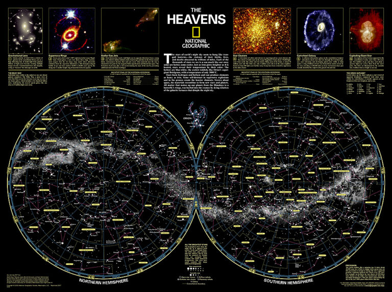 The Heavens Map National Geographic - Maps, Books & Travel Guides