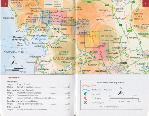 Walking the Dales Way Map Booklet Cicerone - Maps, Books & Travel Guides