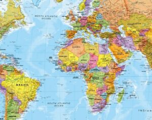 World A4 Political Map - Maps, Books & Travel Guides