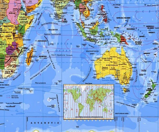 World A4 Political Map with Border - Maps, Books & Travel Guides