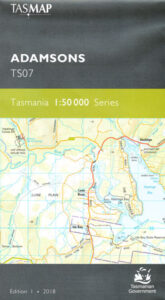 Adamson 1-50,000 Topographic Map Tasmap - Maps, Books & Travel Guides