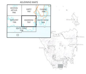 Adamson 1-50,000 Topographic Map Tasmap - Maps, Books & Travel Guides