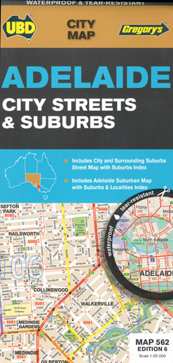 Adelaide City Streets and Suburbs Map 562 UBD Gregorys - Maps, Books ...