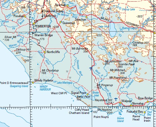 Albany 1-1,000,000 Topographic Map Geoscience Australia - Maps, Books ...