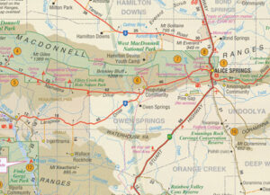 Alice Springs to Uluru Map Westprint - Maps, Books & Travel Guides