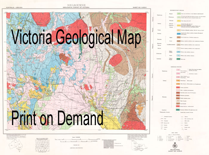 Redesdale Part of Pyalong 1-50,000 Geological Map Victoria - Maps ...