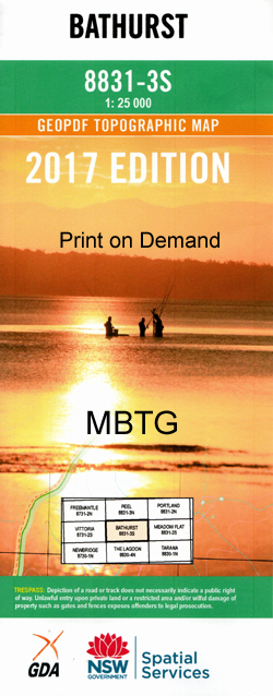 Bathurst 1-25,000 NSW Topographic Map - Maps, Books & Travel Guides