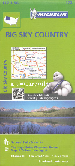 Big Sky Country Map 172 USA Michelin - Maps, Books & Travel Guides