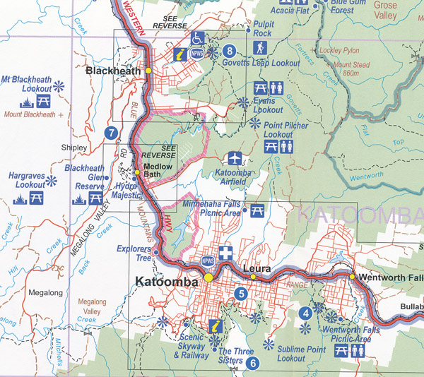 Blue Mountains National Park Map Hema Laminated - Maps, Books & Travel ...