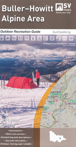 Buller Howitt Alpine Area Map Spatial Vision - Maps, Books & Travel Guides