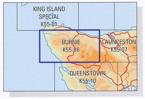 Burnie 1-250,000 Topographic Map - Maps, Books & Travel Guides