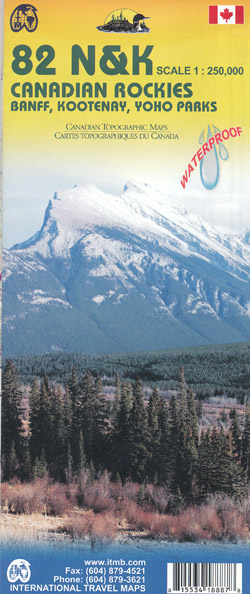 Canadian Rockies Map 82 N&K ITMB - Maps, Books & Travel Guides