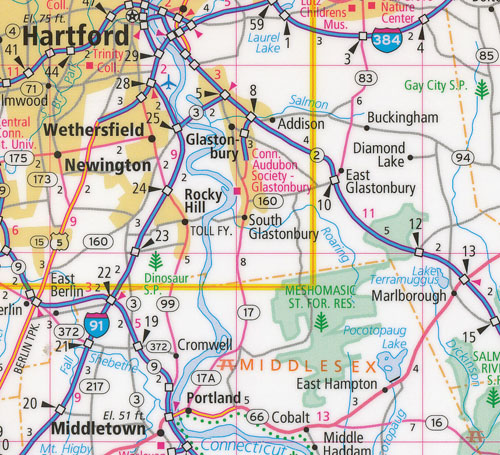 Connecticut Rhode Island State Map Rand McNally - Maps, Books & Travel ...