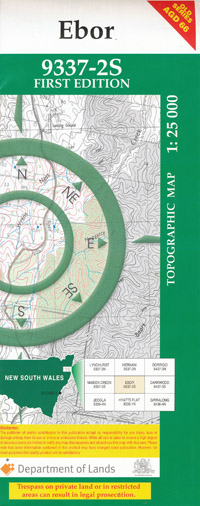 Ebor 1-25,000 NSW Topographic Map - Maps, Books & Travel Guides