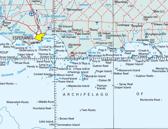 Esperance 1-1,000,000 Topographic Map Geoscience Australia - Maps ...