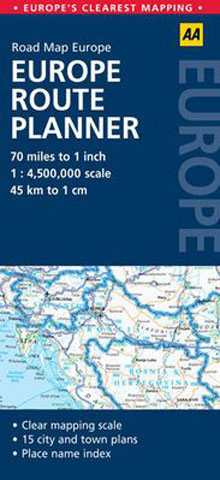 Europe Route Planner Map AA - Maps, Books & Travel Guides