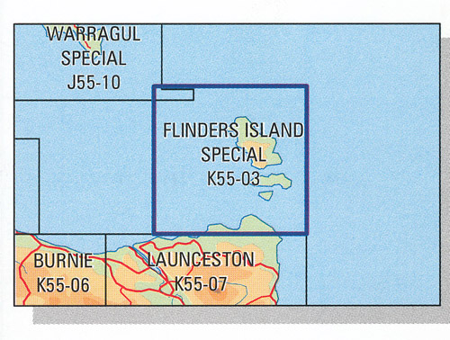 Flinders Island Special Map 1-250,000 Topographic Map Geoscience ...