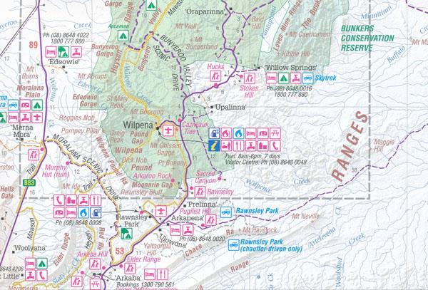 Flinders Ranges Map Hema - Maps, Books & Travel Guides