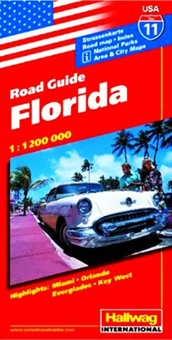 USA Florida Map 11 Hallwag - Maps, Books & Travel Guides
