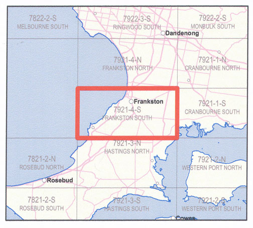 Frankston South 1-25,000 Vicmap - Maps, Books & Travel Guides