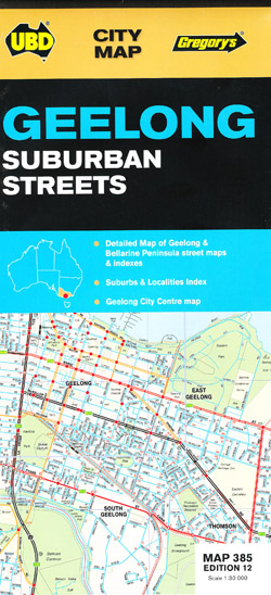 Geelong Suburban Streets Map 385 14th Edition UBD - Maps, Books ...