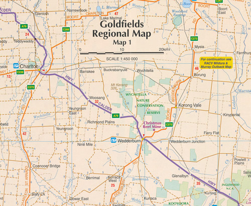 Goldfields Map RACV - Maps, Books & Travel Guides