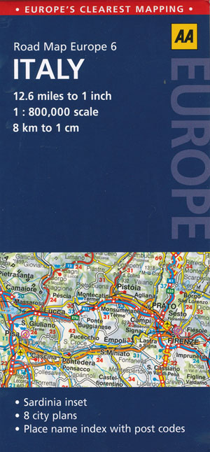 Italy Map 6 AA - Maps, Books & Travel Guides