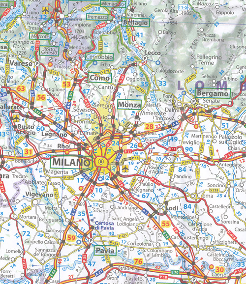 Italy Map 735 Michelin 2016 - Maps, Books & Travel Guides