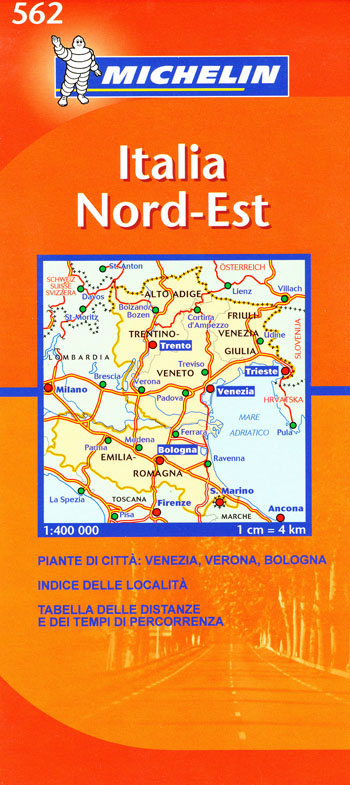 Italy North East Map 562 Michelin - Maps, Books & Travel Guides