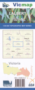 Lalbert 1-50,000 Vicmap - Maps, Books & Travel Guides