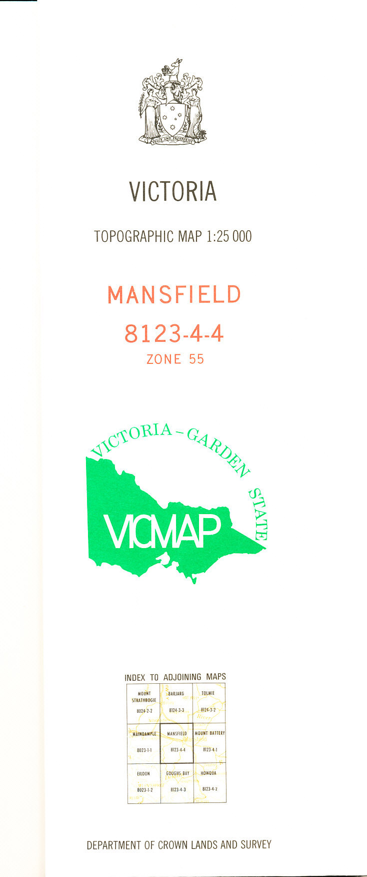 Mansfield 1-25,000 Vicmap - Maps, Books & Travel Guides