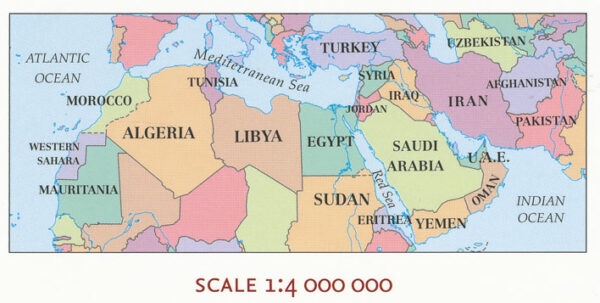 Middle East and North Africa Map The Times - Maps, Books & Travel Guides