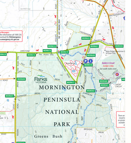 Mornington Peninsula Walks Map Meridian - Maps, Books & Travel Guides