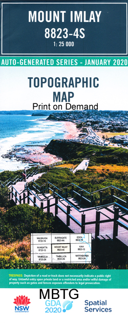 Mount Imlay 1-25,000 NSW Topographic Map - Maps, Books & Travel Guides