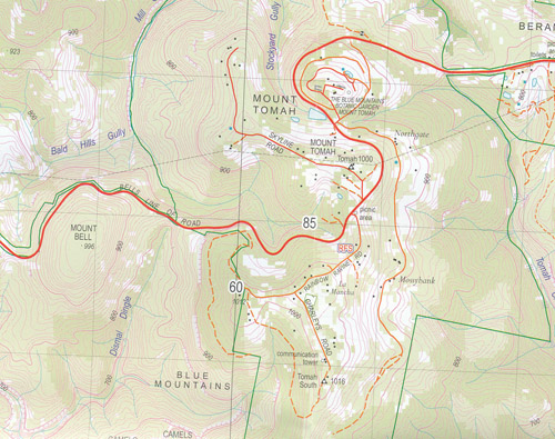Mount Wilson 1-25,000 NSW Topographic Map - Maps, Books & Travel Guides