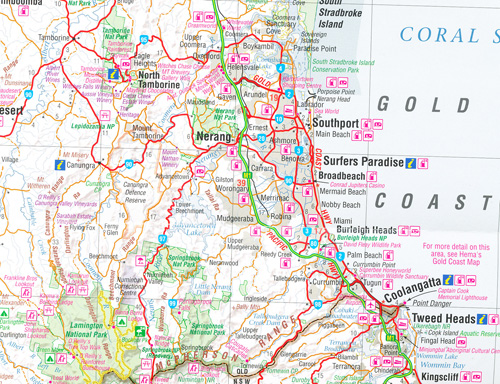 North East New South Wales Map Hema - Maps, Books & Travel Guides
