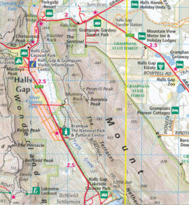 Northern Grampians Map Spatial Vision FLAT - Maps, Books & Travel Guides