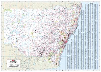 Sydney and NSW Paper Postcode Map Cartodraft - Maps, Books & Travel Guides