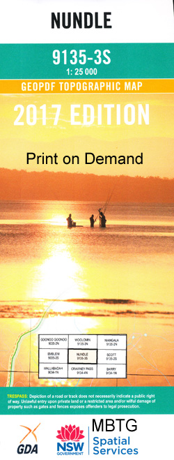 Nundle 1-25,000 NSW Topographic Map - Maps, Books & Travel Guides