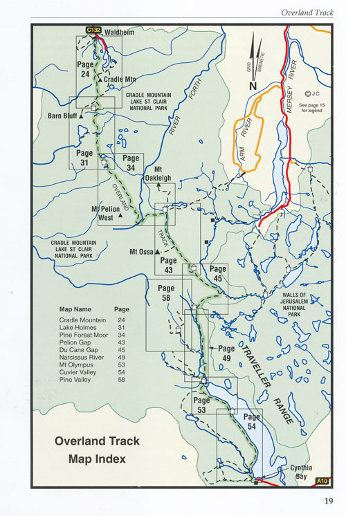 Overland Track Tasmania Chapman - Maps, Books & Travel Guides