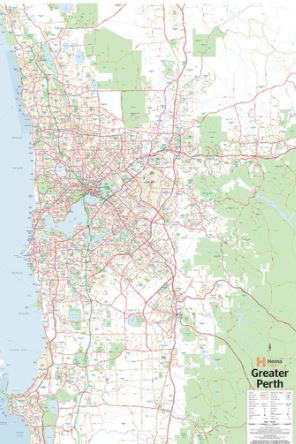 Perth & Region Map Hema Ed 11 - Maps, Books & Travel Guides